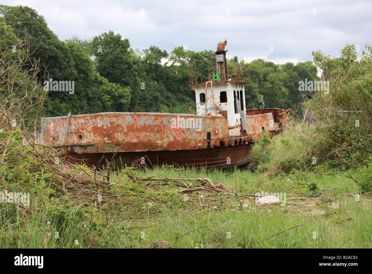 Former River Severn car ferry Severn Princess laying abandoned and ...