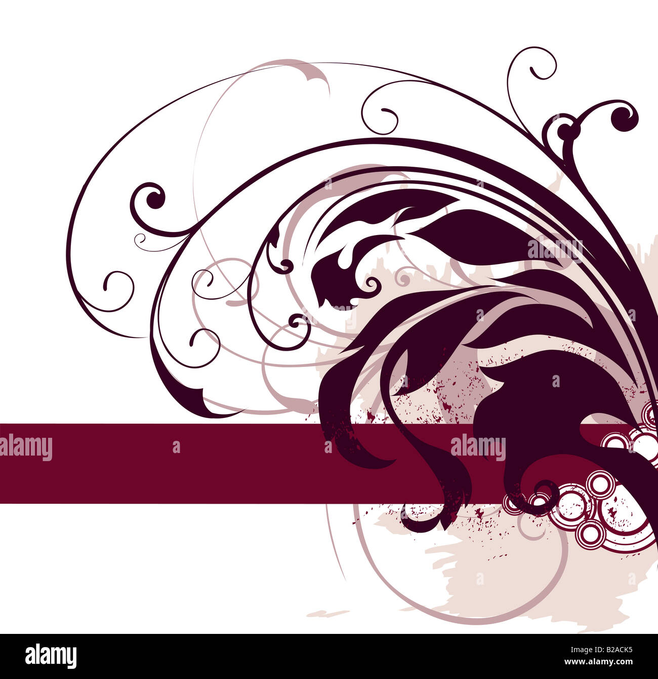 illustration drawing of floral background Stock Photo - Alamy