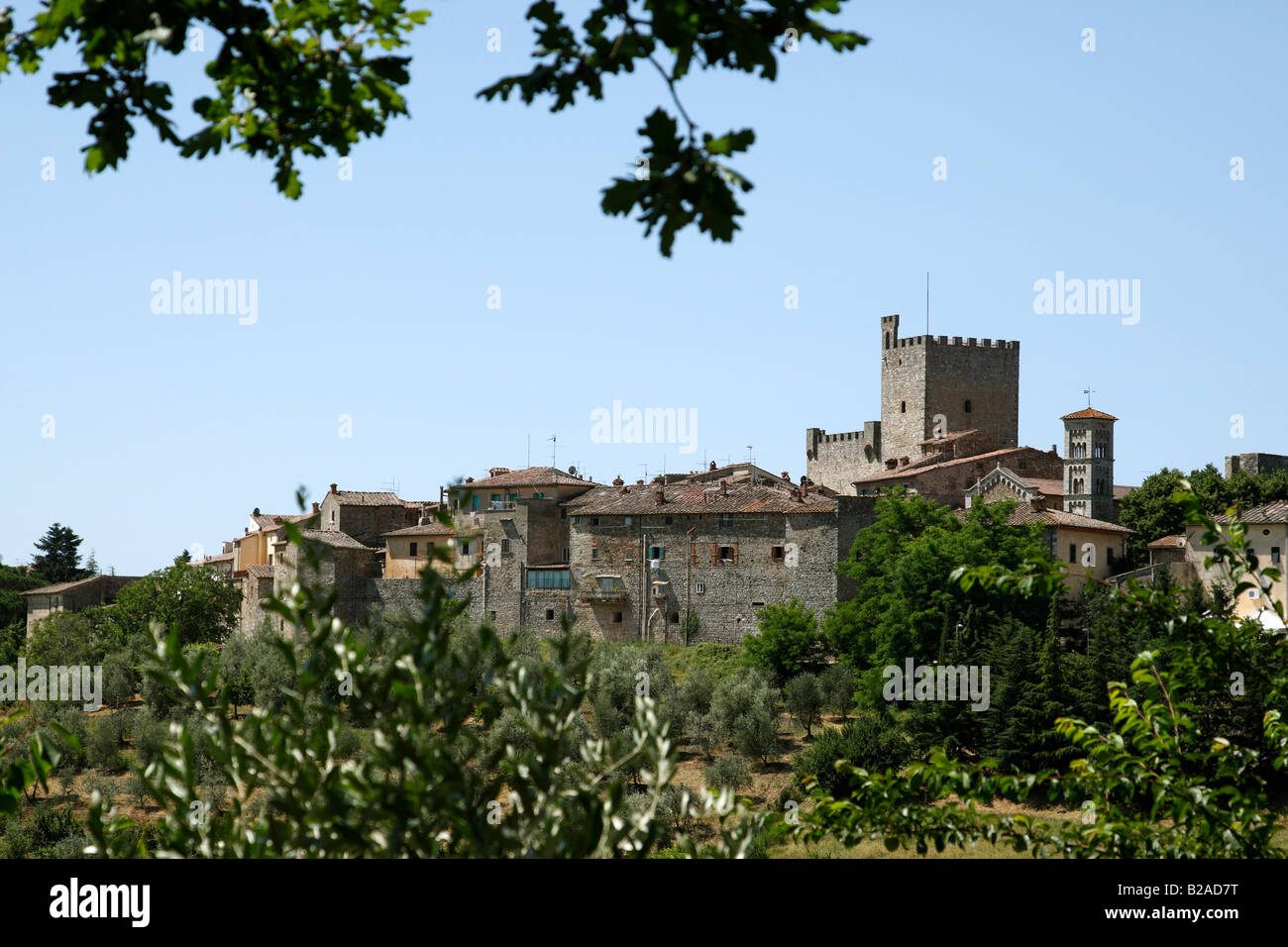 view of the hill town of castellina in chianti tuscany italy europe ...