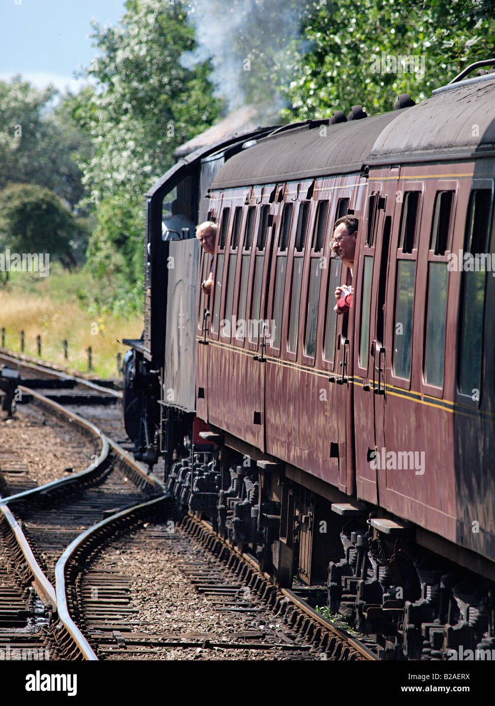 Railway line track carriages carriage sheringham hi-res stock ...