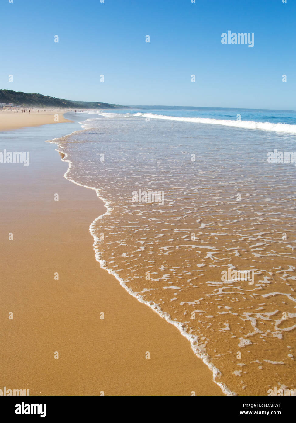 Fonte da Telha Beach in Costa da Caparica coast. Portugal Stock Photo ...