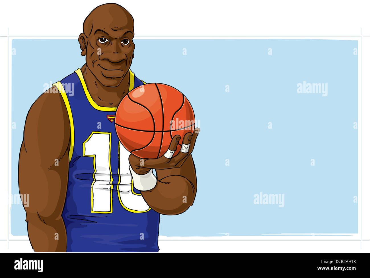 Basketball player with ball Stock Photo - Alamy