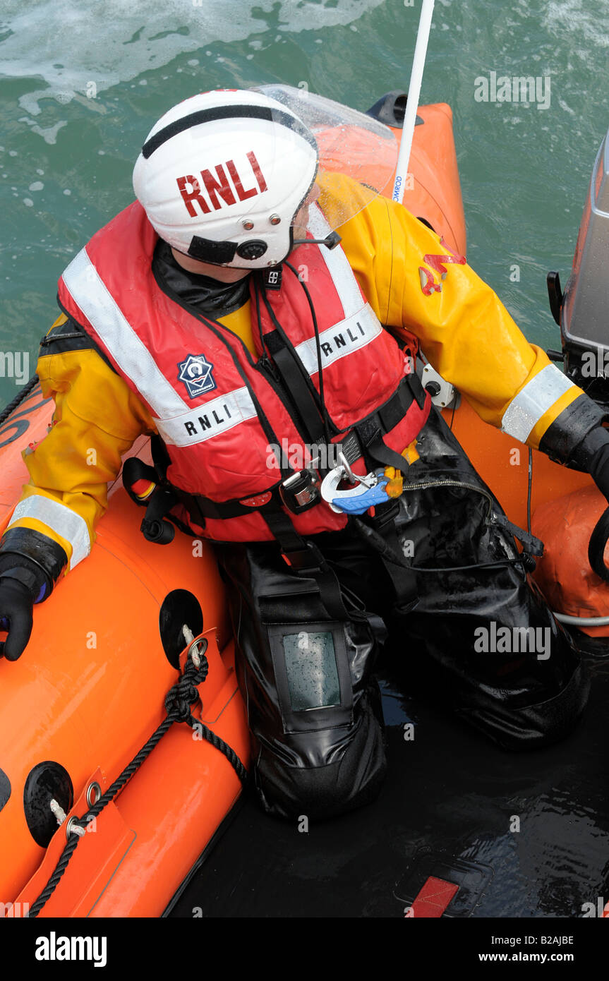 RNLI D class inshore boat during a rescue demonstration Stock Photo - Alamy