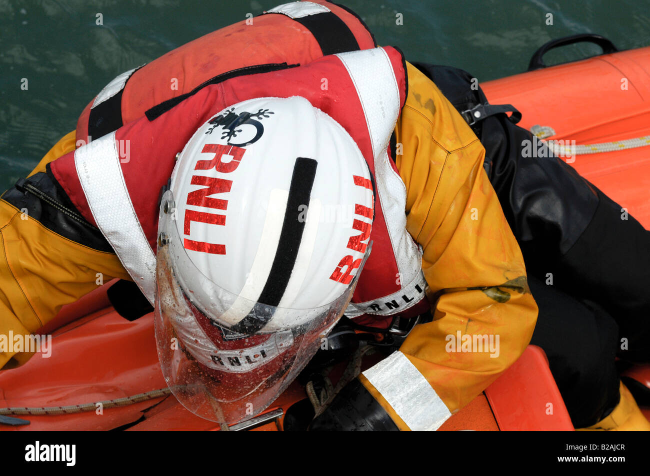 RNLI D class inshore boat during a rescue demonstration Stock Photo - Alamy