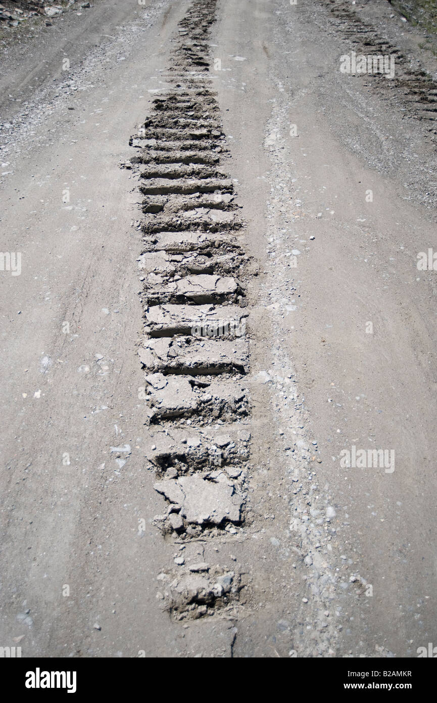 tractor tracks in mud Stock Photo - Alamy