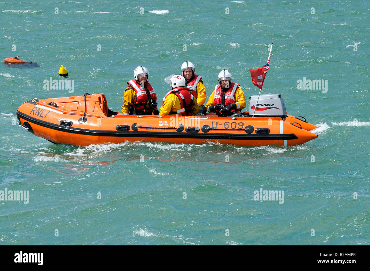 RNLI D class inshore boat during a rescue demonstration Stock Photo - Alamy