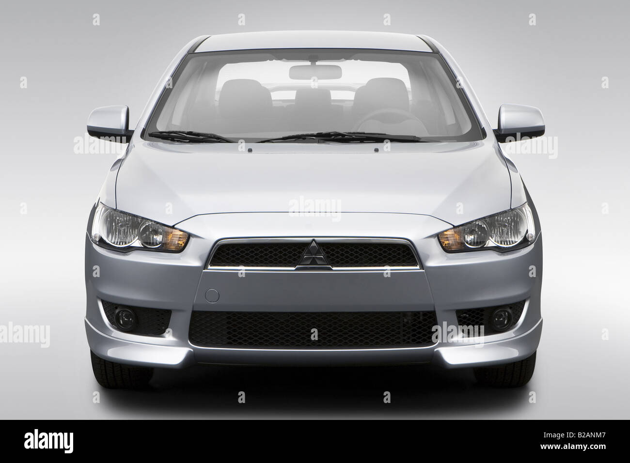 2009 Mitsubishi Lancer ES in Silver - Low/Wide Front Stock Photo - Alamy