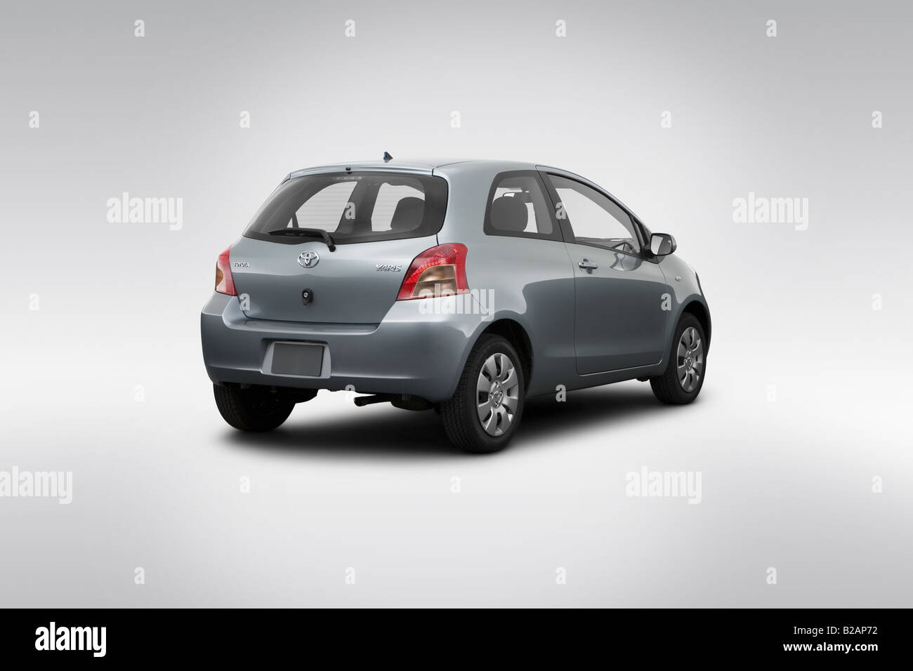 2008 Toyota Yaris in Gray - Rear angle view Stock Photo - Alamy