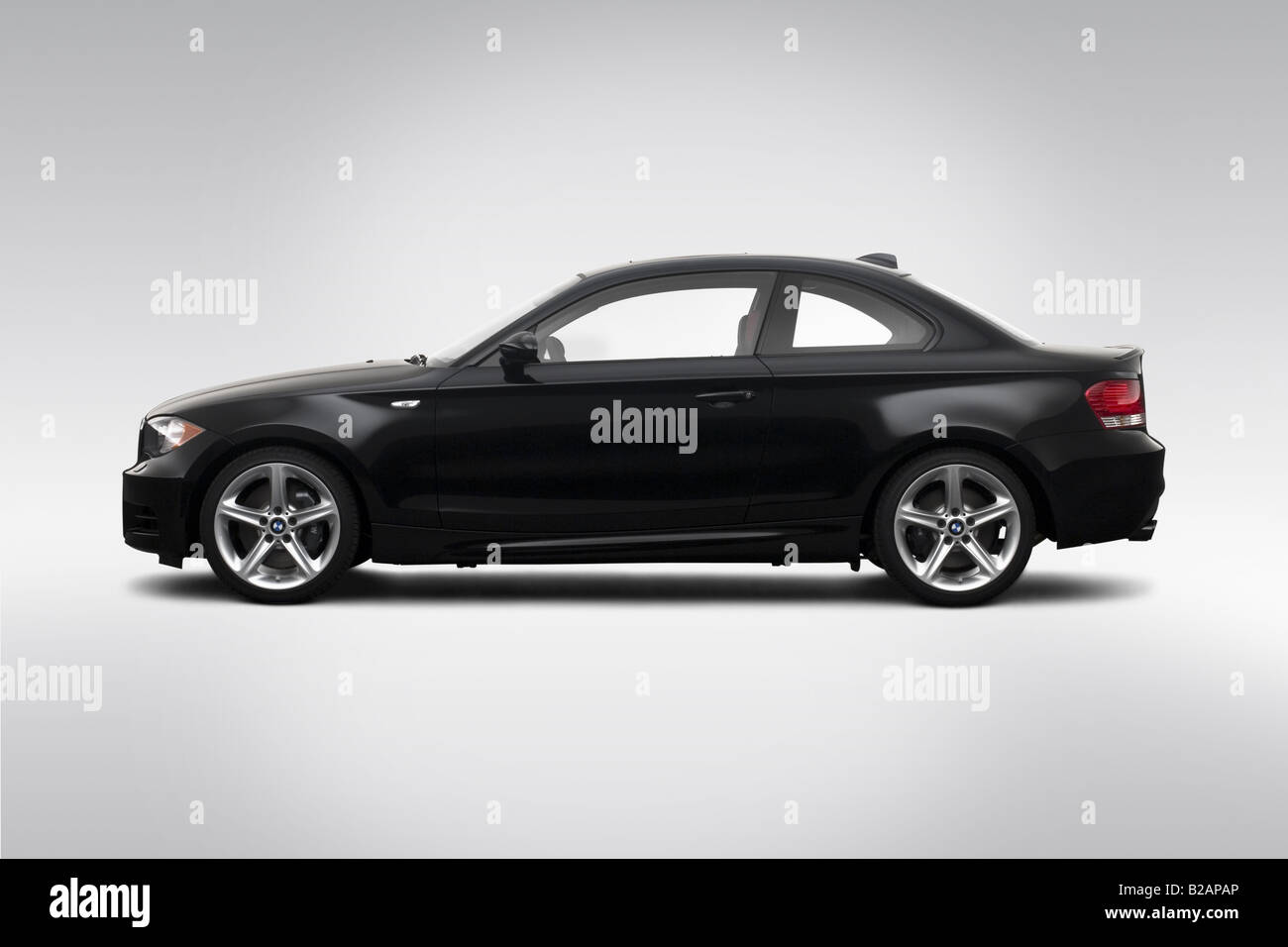 2008 BMW 1-series 135i in Black - Drivers Side Profile Stock Photo - Alamy