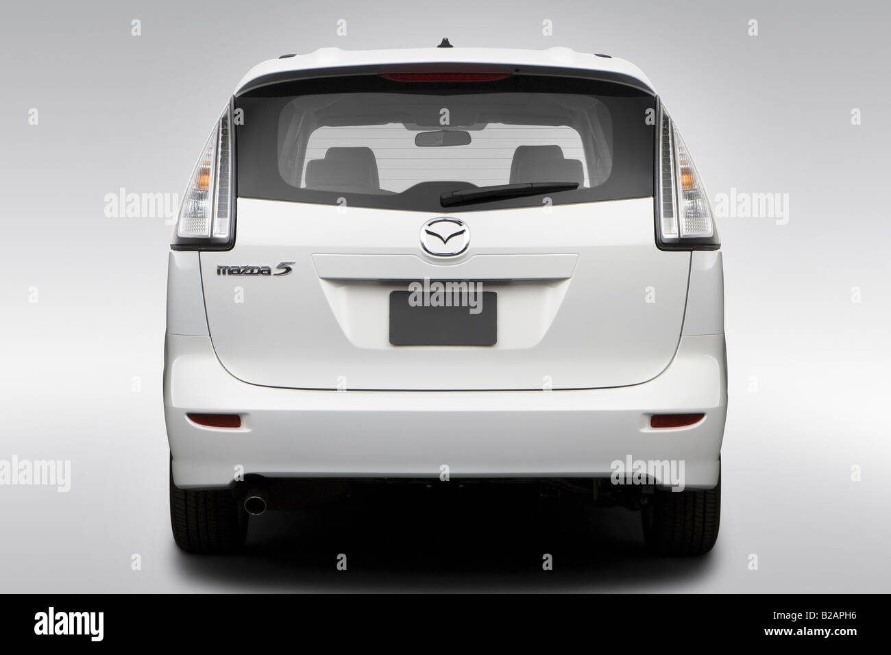 2008 Mazda MAZDA5 Touring in White - Low/Wide Rear Stock Photo - Alamy