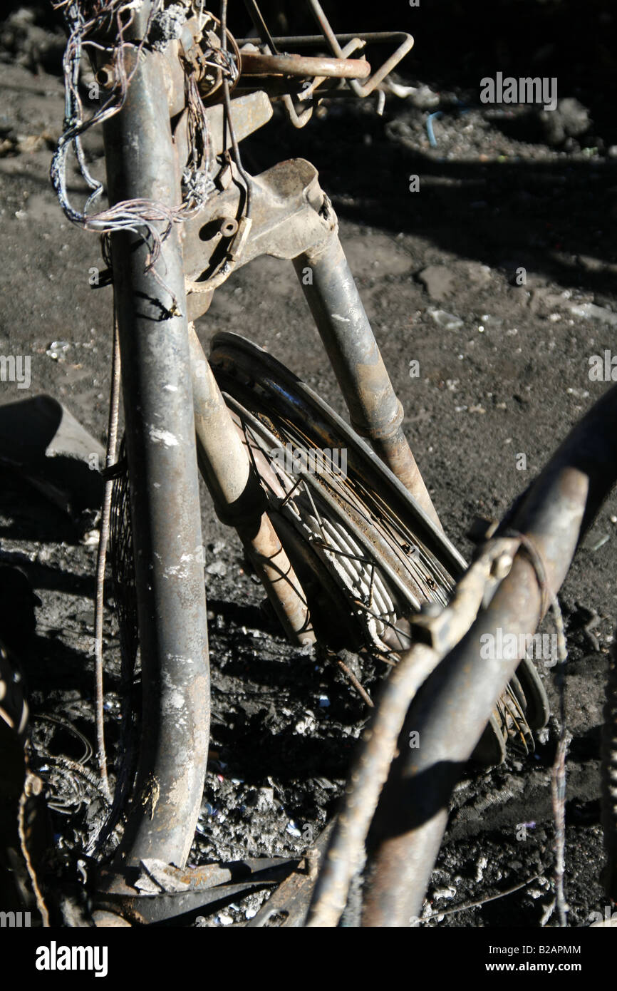 fire destroyed scooter motorbike in arson attack Stock Photo - Alamy