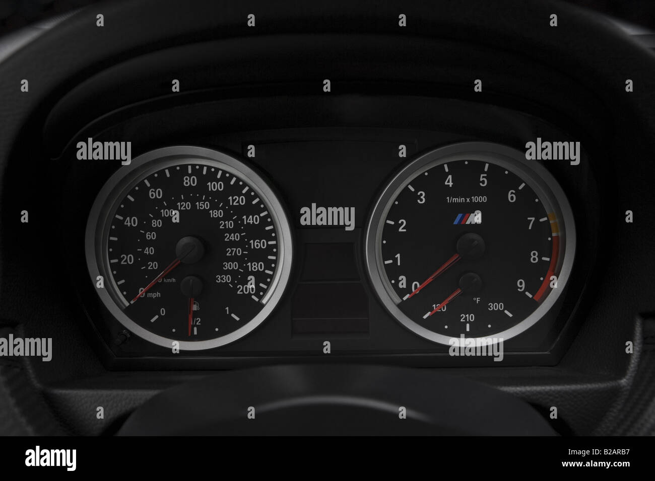 2008 BMW 3-series M3 in Black - Speedometer/tachometer Stock Photo - Alamy