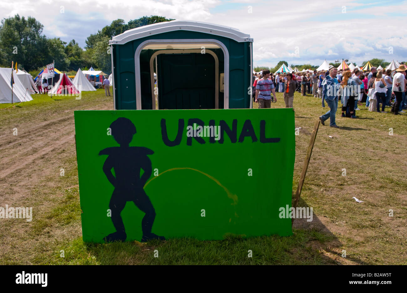 Portable urinal at Tewkesbury Medieval Festival Worcestershire UK EU ...
