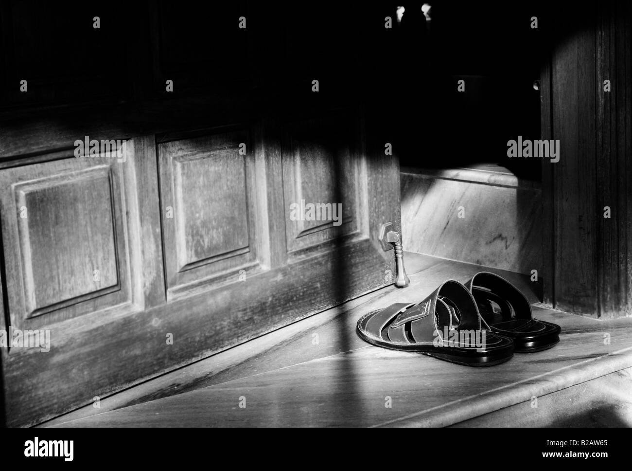 Door open in front Black and White Stock Photos & Images - Alamy