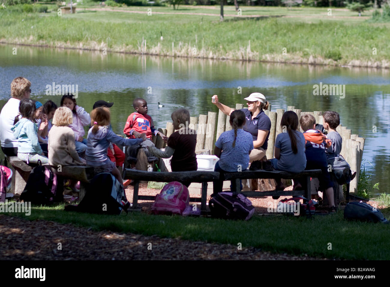 The class gets a demonstration Stock Photo - Alamy