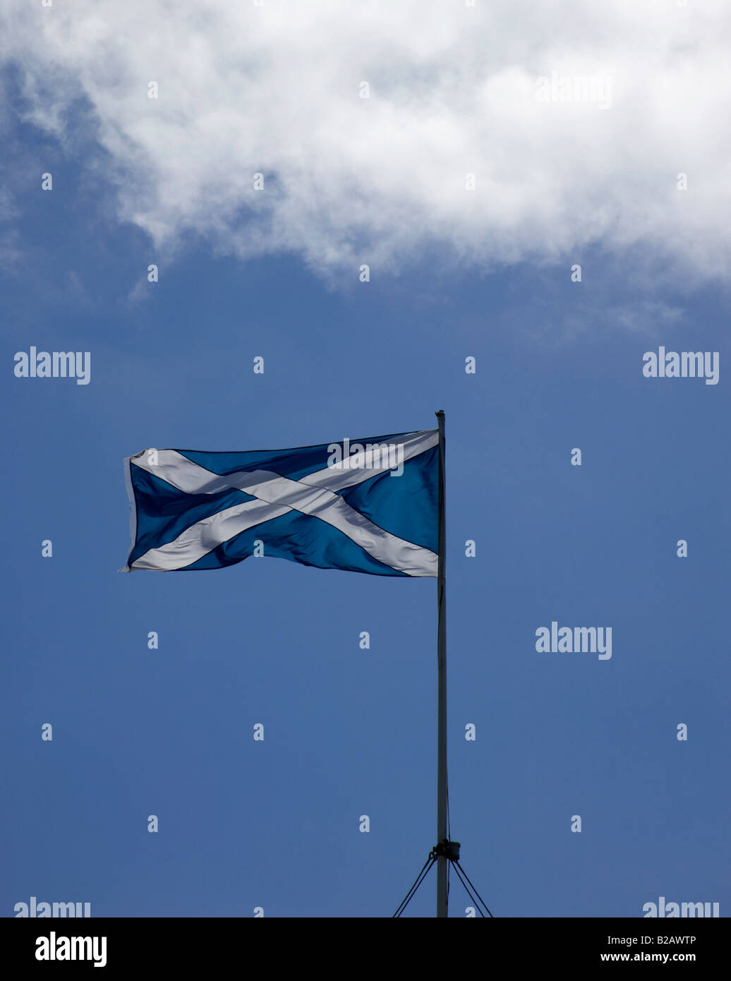 Scottish Saltire flag, The Mound, Edinburgh, Scotland, UK, Europe Stock ...