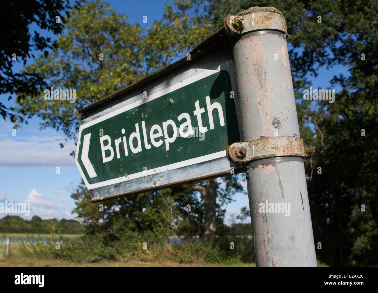 Old metal bridlepath sign Stock Photo - Alamy