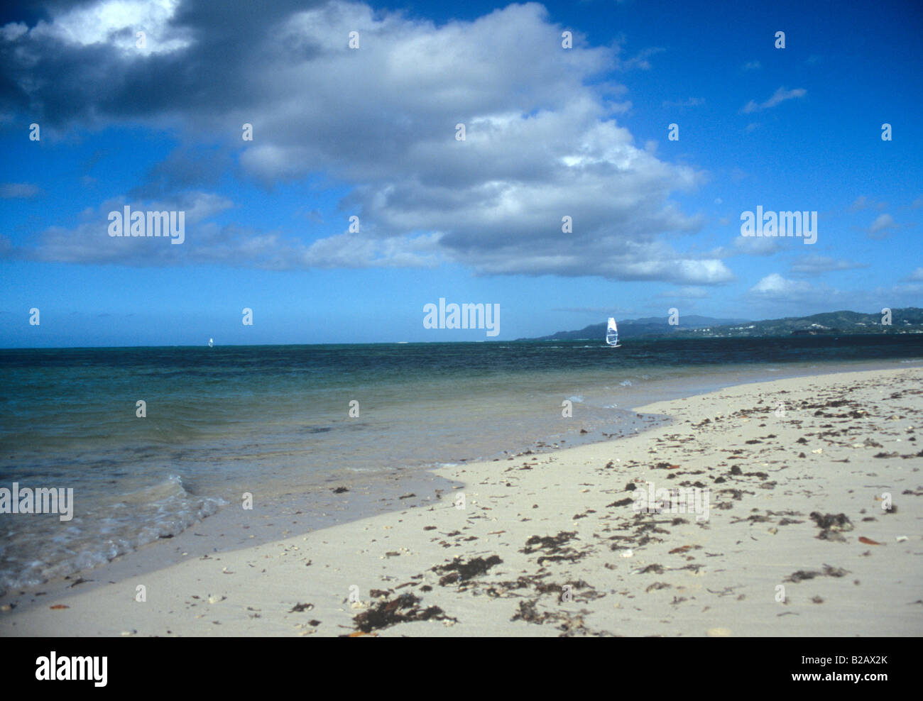 Deserted beach on Tobago Stock Photo - Alamy