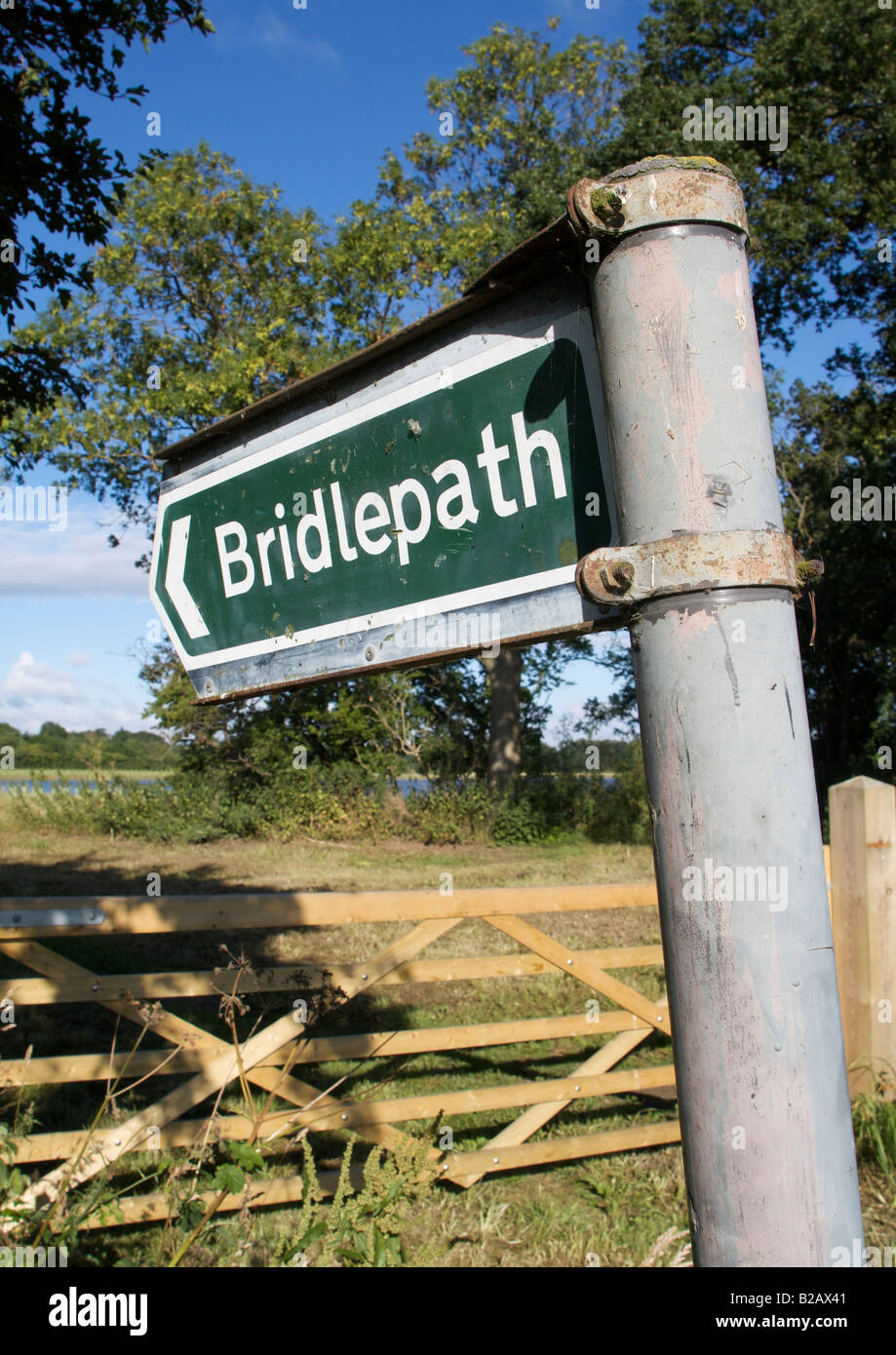 Old metal bridlepath sign Stock Photo - Alamy