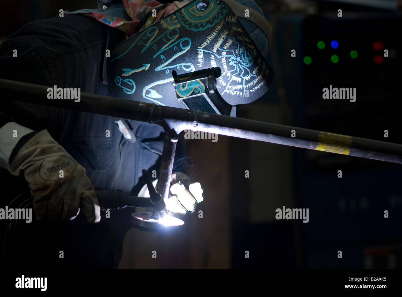 Welder with decorated mask hi-res stock photography and images - Alamy