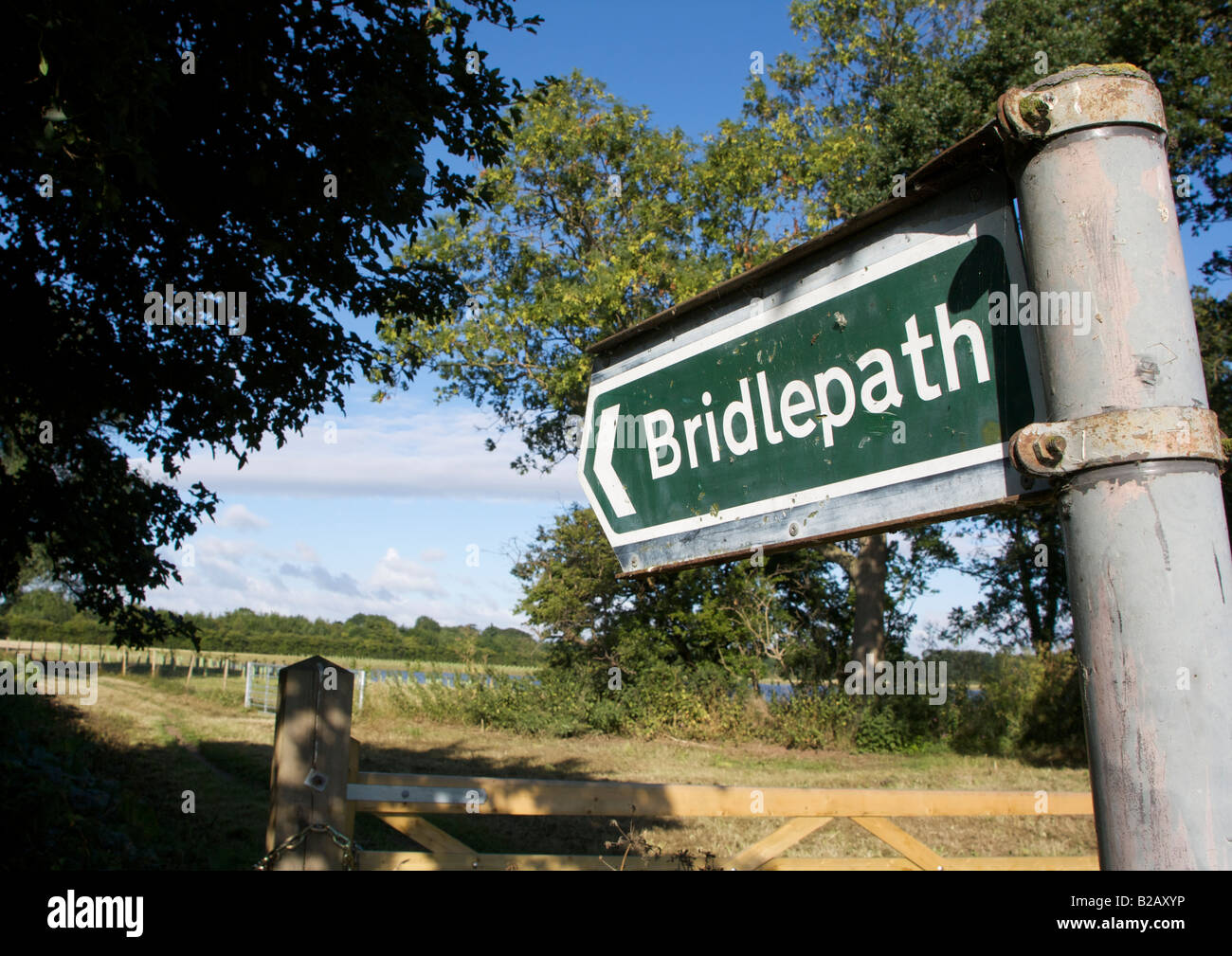 Old metal bridlepath sign Stock Photo - Alamy