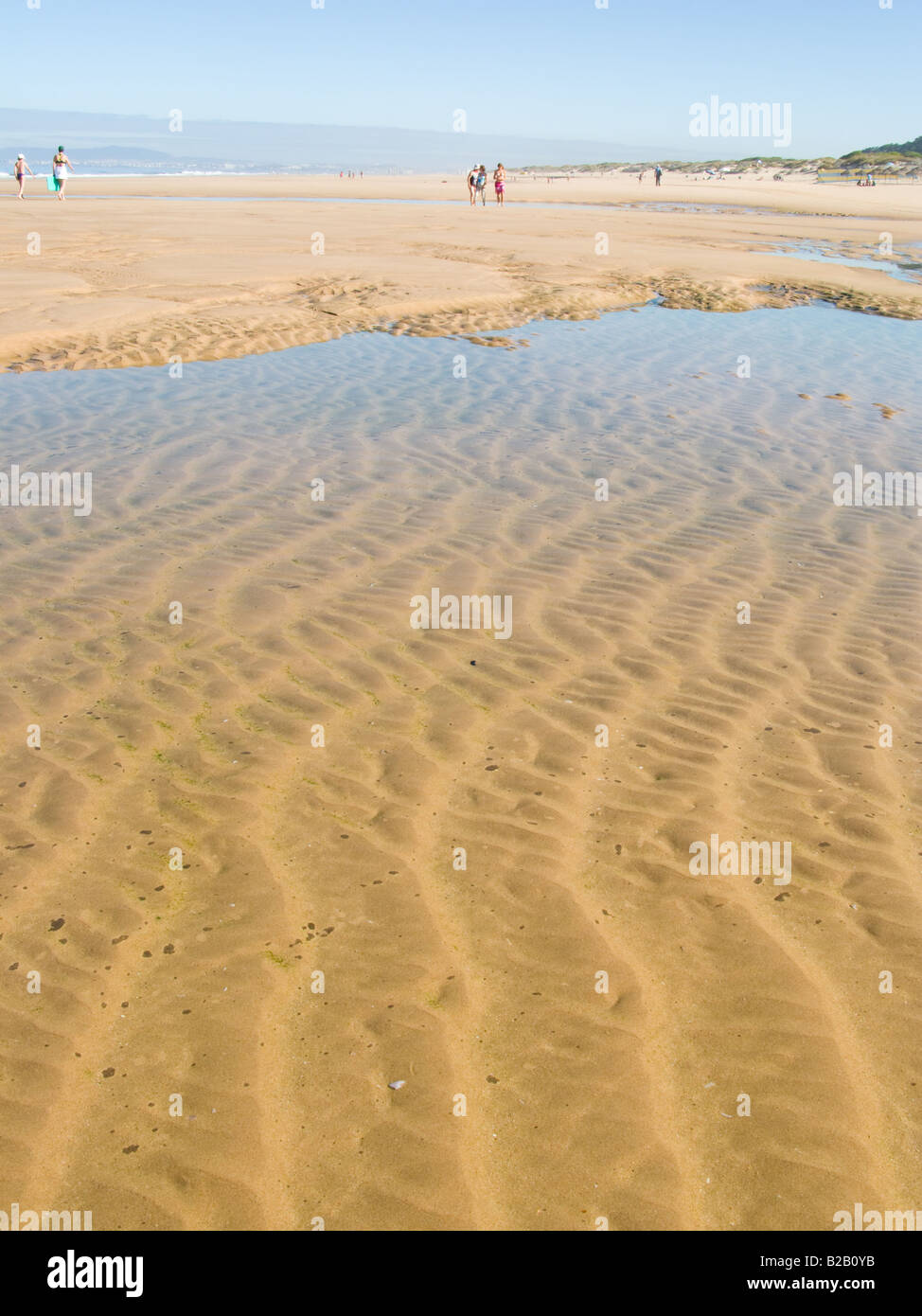Fonte da Telha Beach in Costa da Caparica coast. The preferred coast ...
