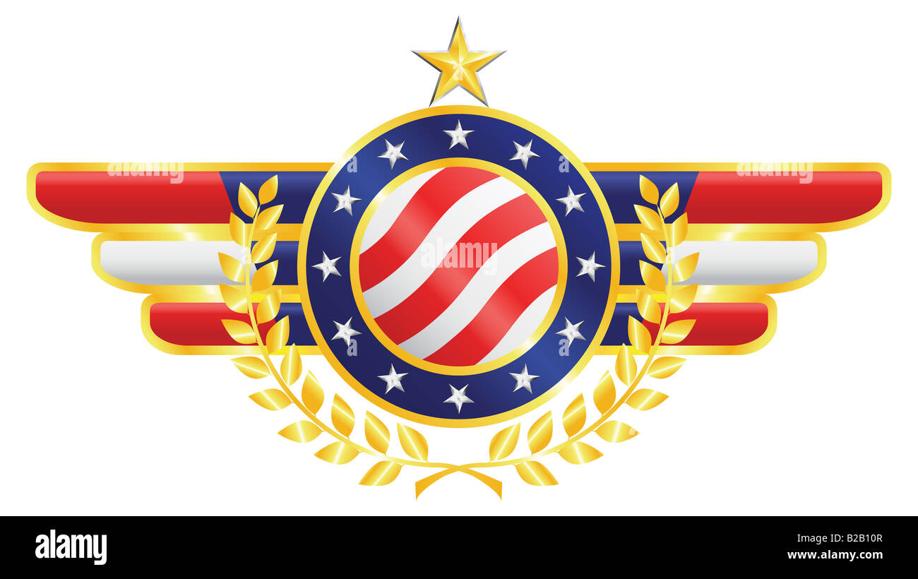 American flag emblem hi-res stock photography and images - Alamy