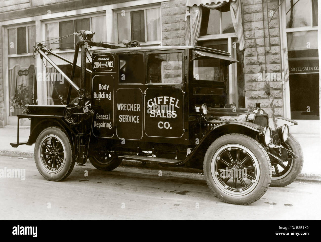 Giffel Sales Co. Wrecker Service Stock Photo - Alamy