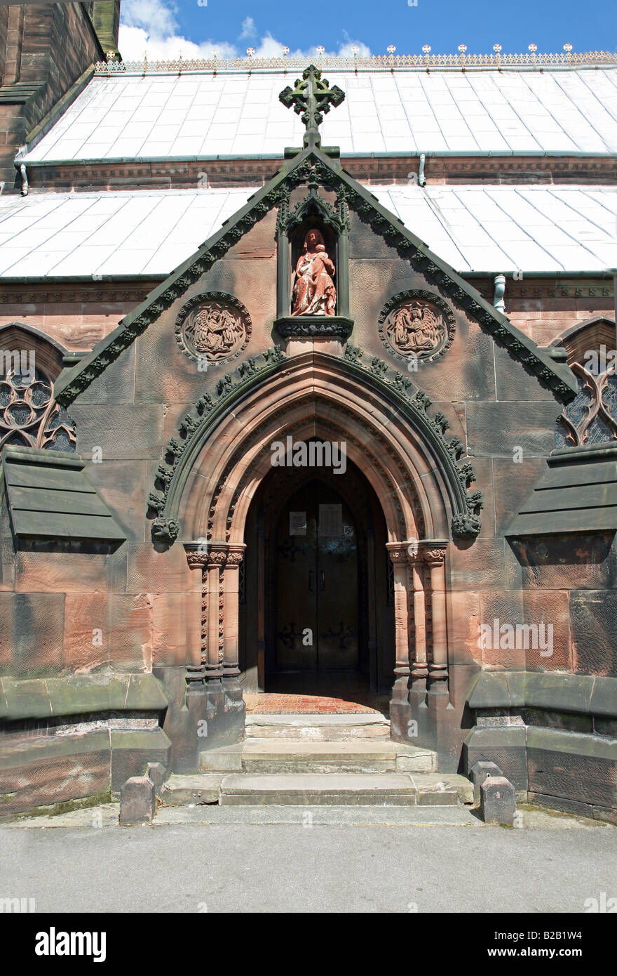 The North door of the Pugin designed St Giles' Giles parish church ...