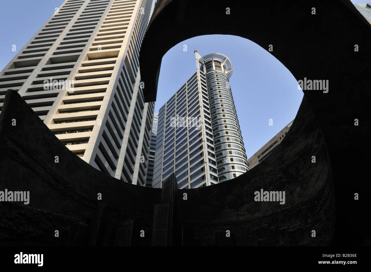 Progress and Advancement sculpture by Lien Ying Chow 1988 at Raffles ...