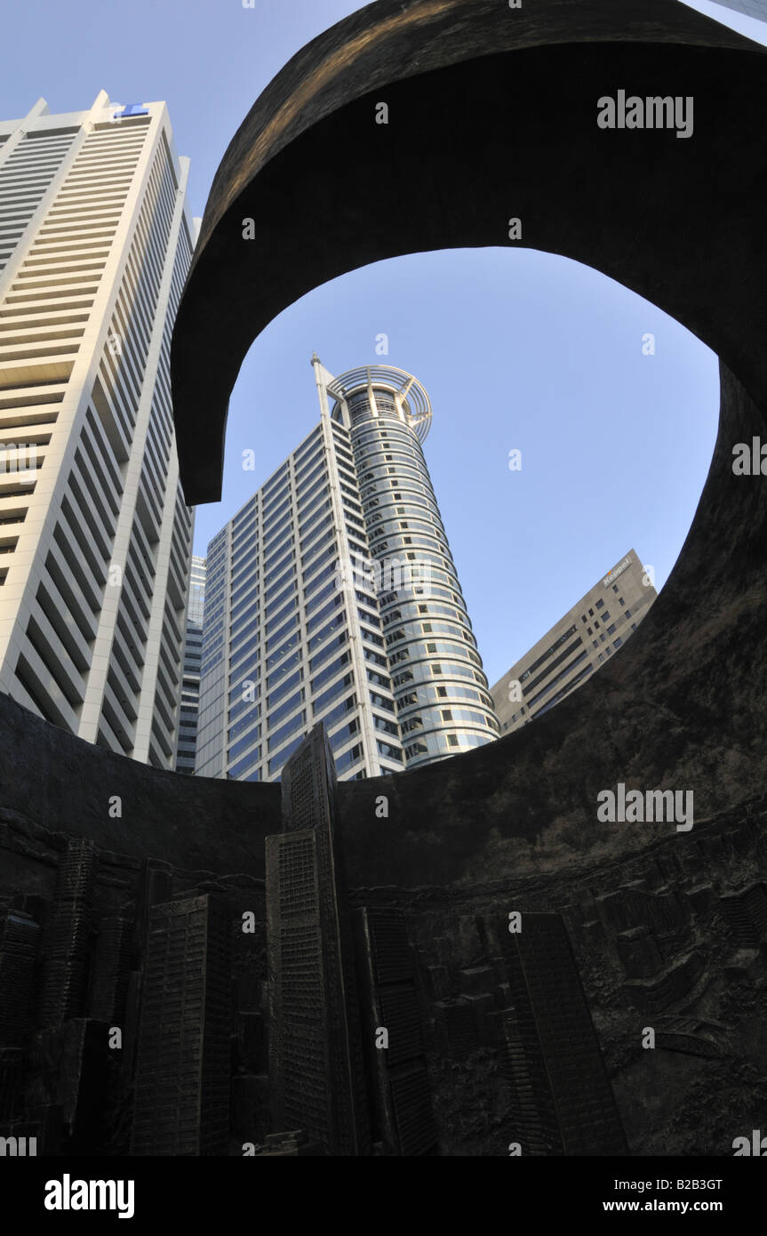 Progress and Advancement sculpture by Lien Ying Chow 1988 at Raffles ...