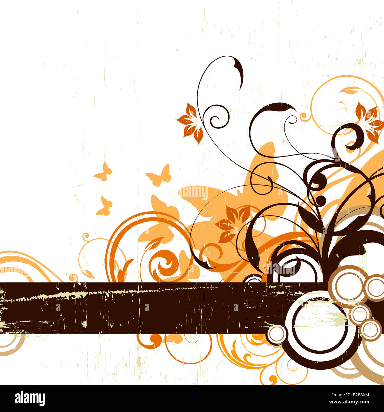 illustration drawing of floral background Stock Photo - Alamy