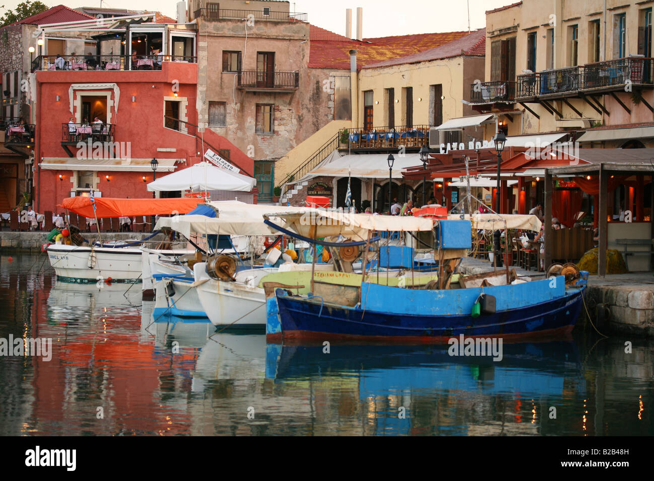 View of Venetian harbour of Rethymnon (Crete, Greece Stock Photo - Alamy