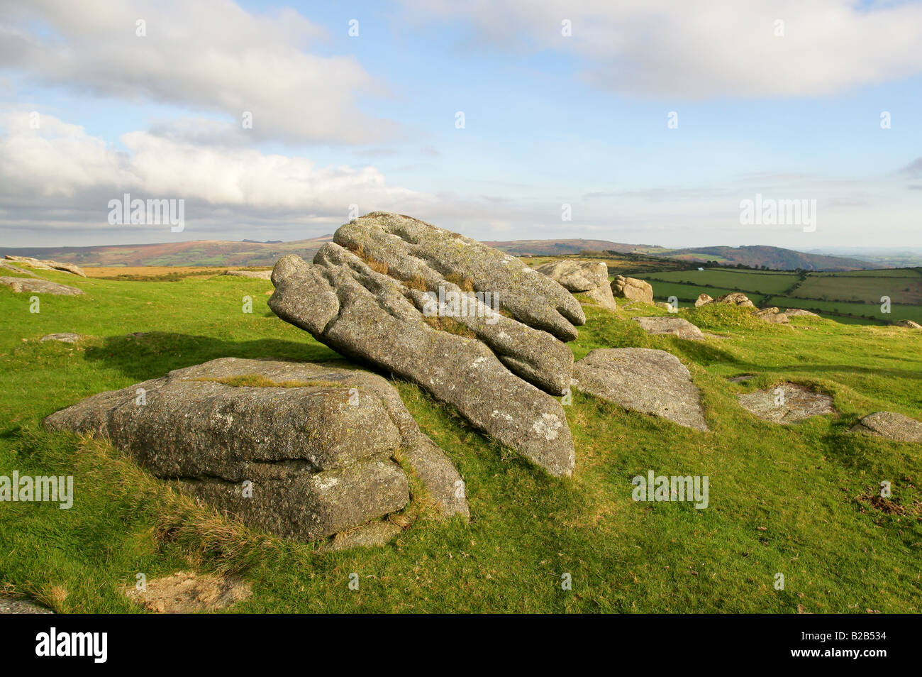 One of the many tors on Dartmoor "South Devon" UK Stock Photo - Alamy