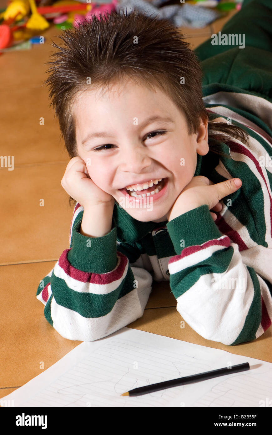 Portrait of the nice boy of preschool age Stock Photo - Alamy