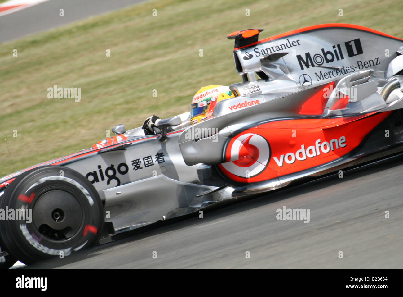 Lewis Hamilton at Silverstone 08 Stock Photo - Alamy
