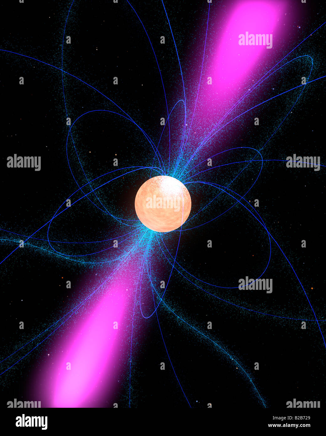 Illustration of a pulsar Stock Photo - Alamy