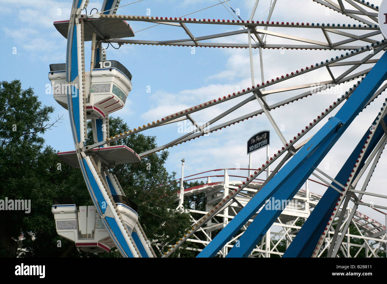 Amusment park rides Arnolds Park on Lake Okoboji Stock Photo - Alamy