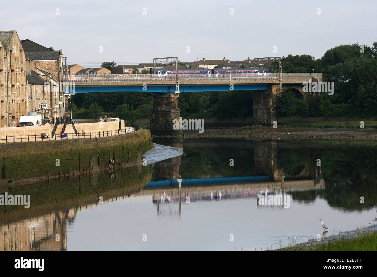 Railway bridge carlisle bridge train diesel multiple unit hi-res stock ...