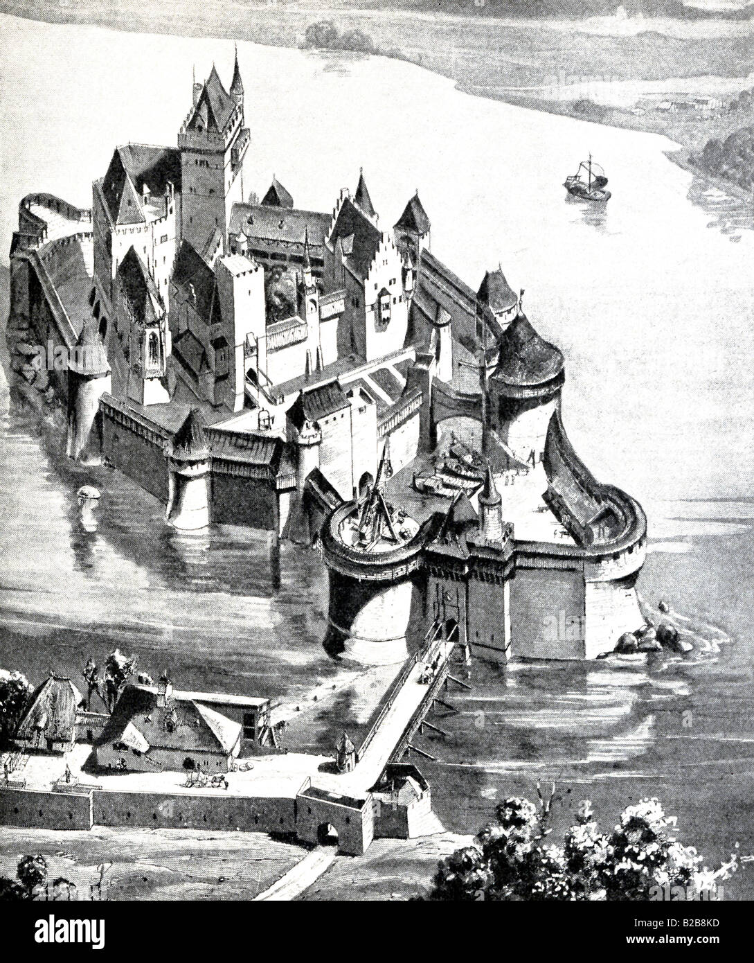 Medieval German Castle Stock Photo - Alamy