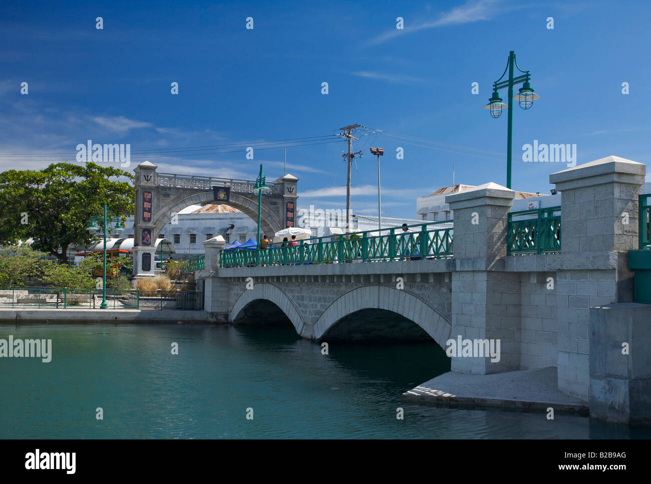 The new hydraulic bridge at downtown Bridgetown, Capital city of ...
