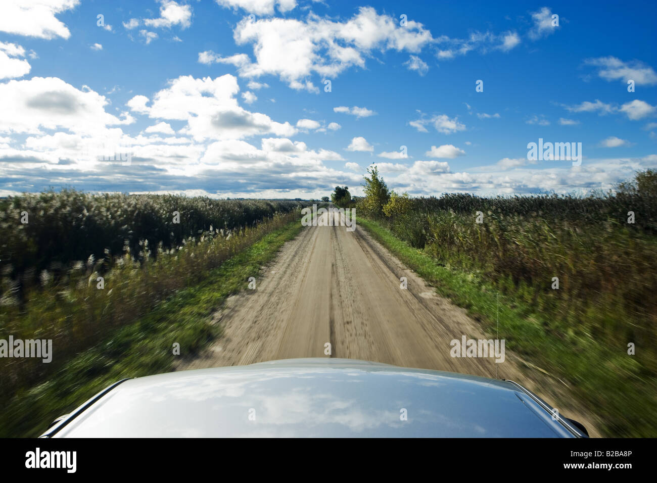 Rural unpaved road as viewed from car Stock Photo - Alamy
