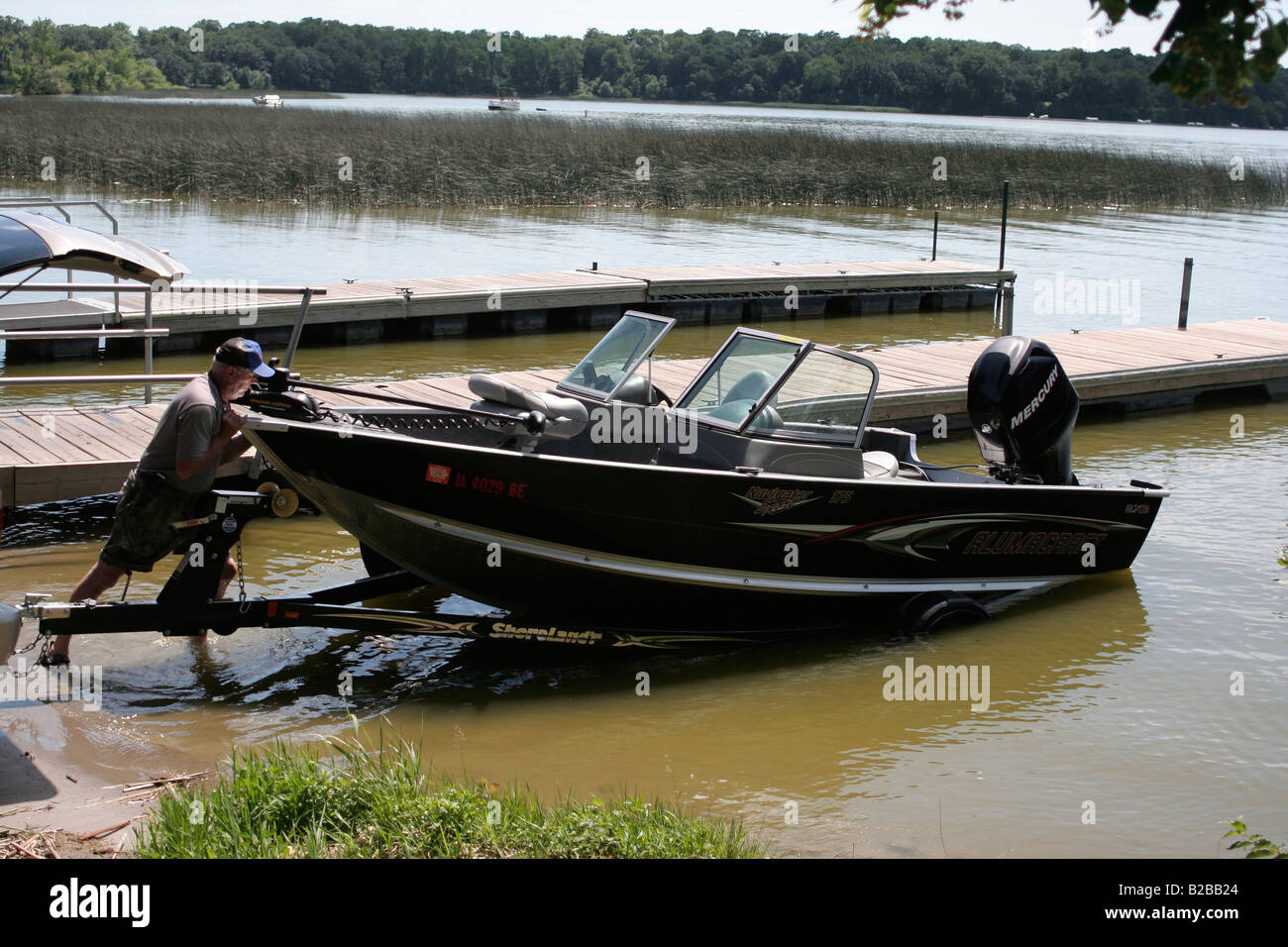 Boat launch McIntosh Woods State Park near Ventura Iowa Stock Photo - Alamy