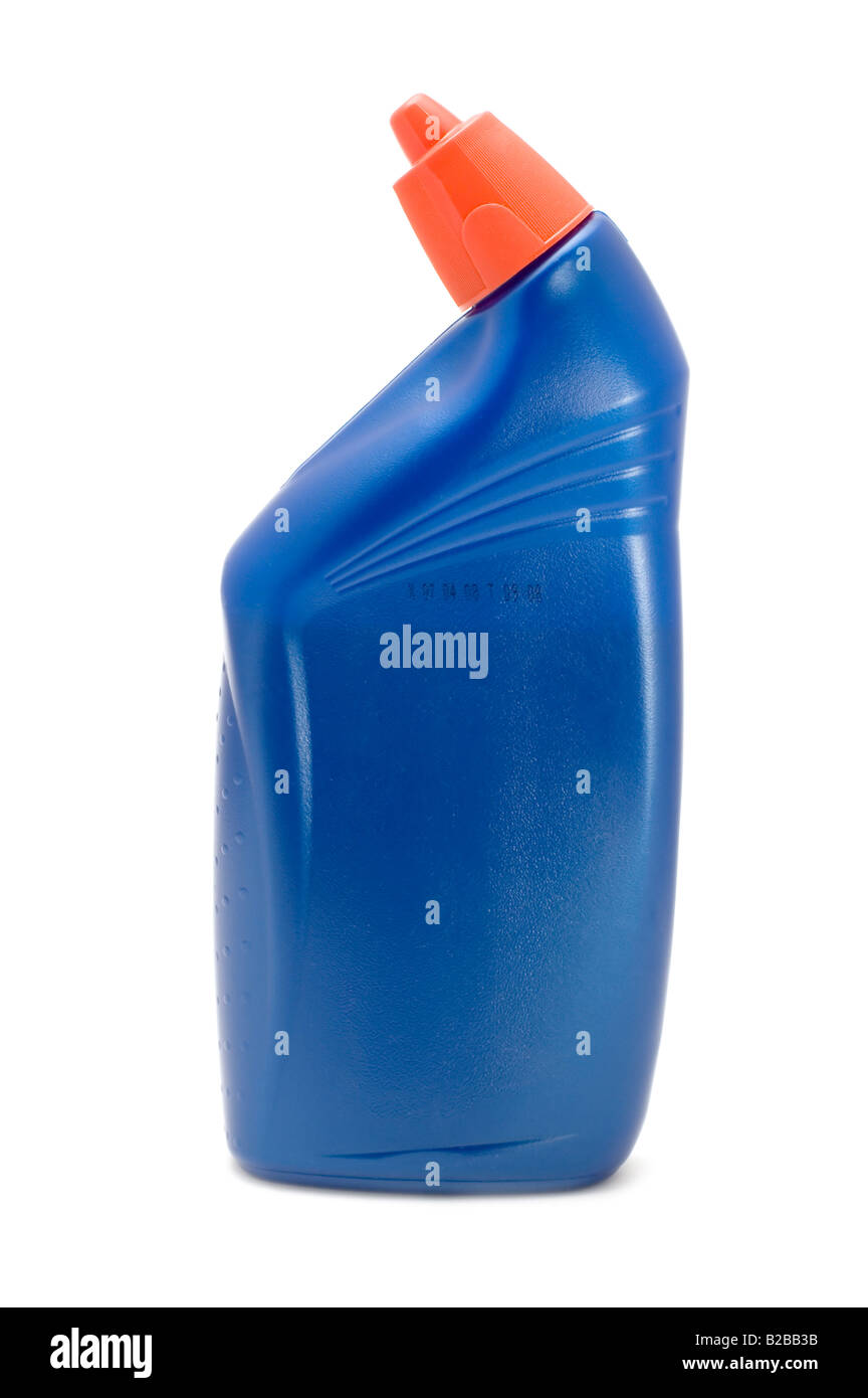 object on white kitchen utensil Blue plastic bottle Stock Photo - Alamy