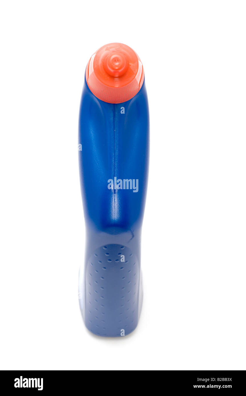 object on white kitchen utensil Blue plastic bottle Stock Photo - Alamy