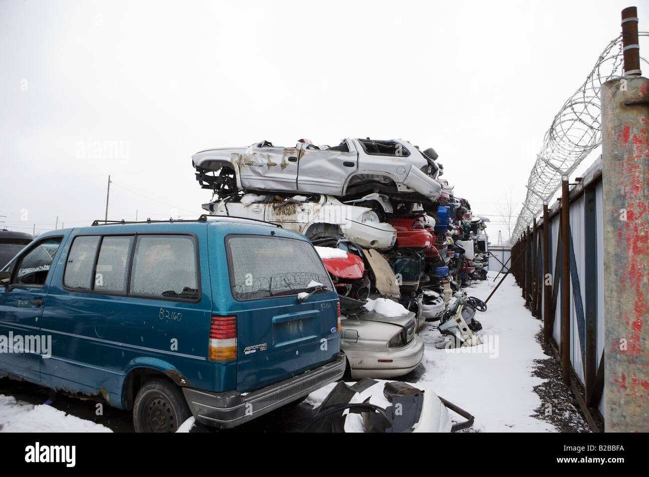Stack of several scrap cars Stock Photo - Alamy