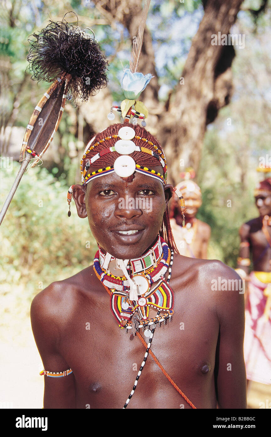 Samburu man Kenya Stock Photo - Alamy