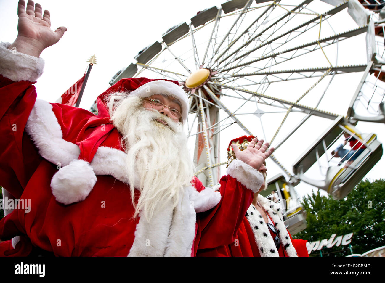 The Santa Claus parade at the World Santa Claus Congress in Denmark ...