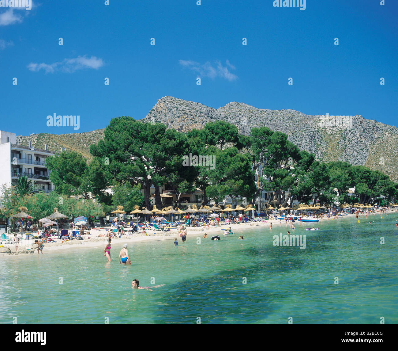 Puerto Pollensa Majorca Balearic Islands Stock Photo: 18690576 - Alamy