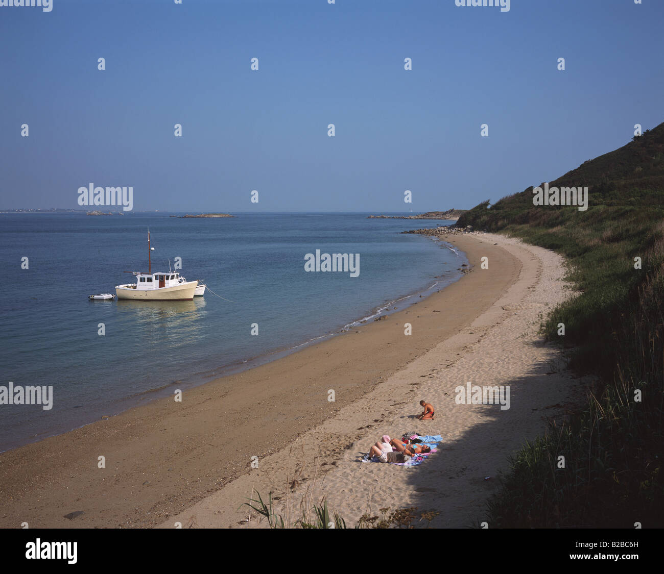 Fisherman s Beach Herm Channel Islands Stock Photo - Alamy